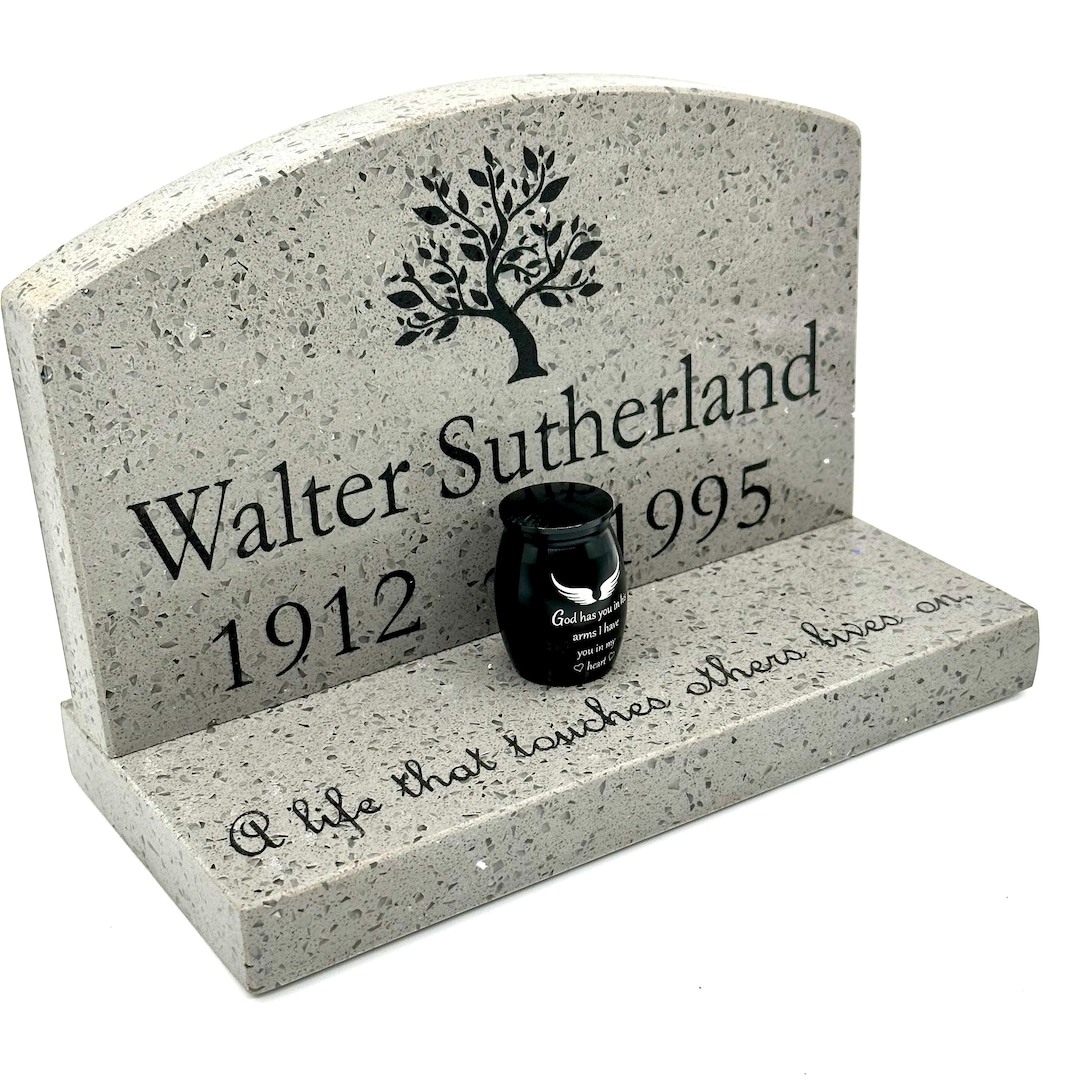 Custom Engraved Miniature Headstone – Sand-carved Memorial Tribute ...