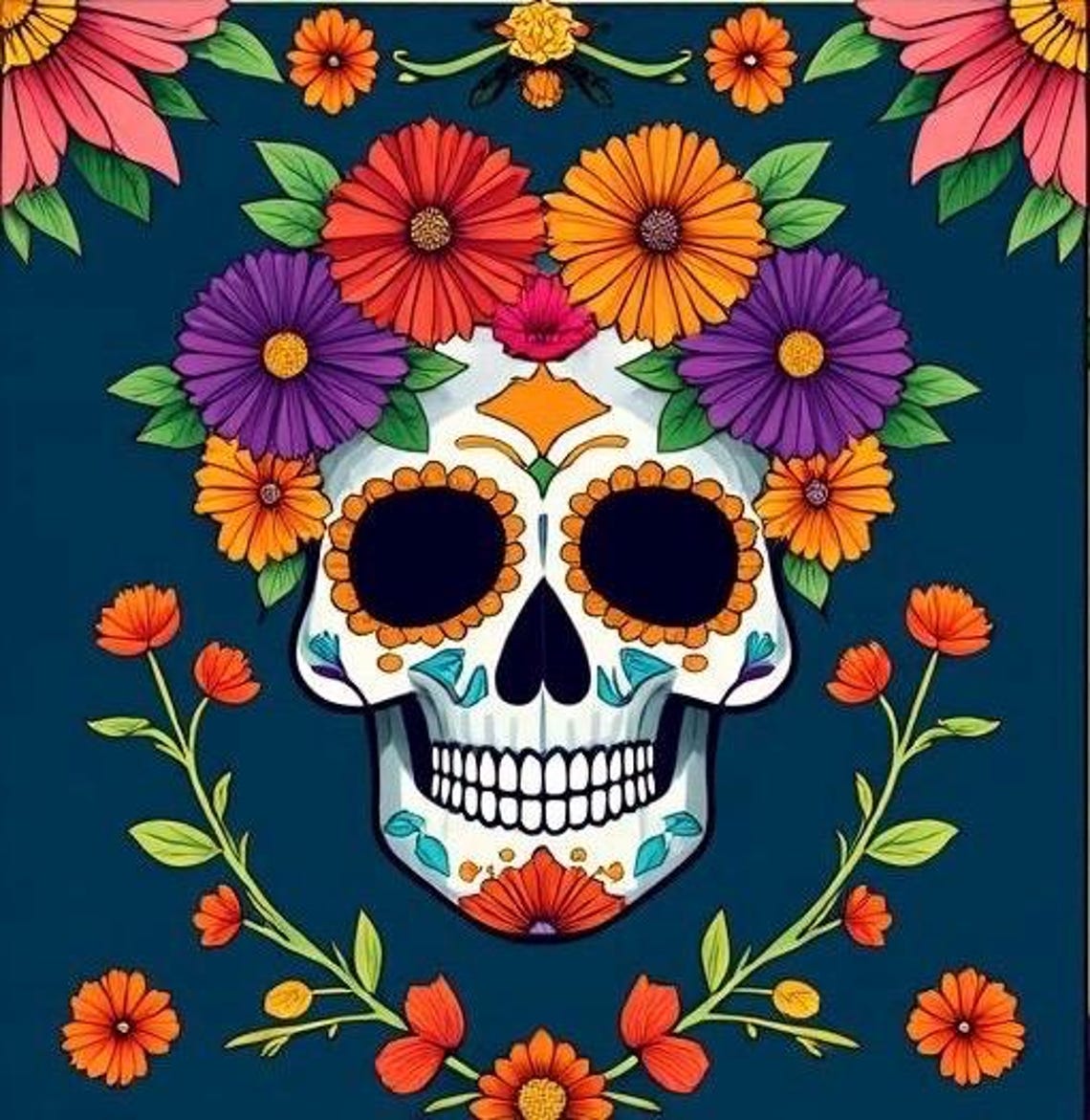 Celebrate Life With Color – Día De Los Muertos Sugar Skull Art Set - Etsy