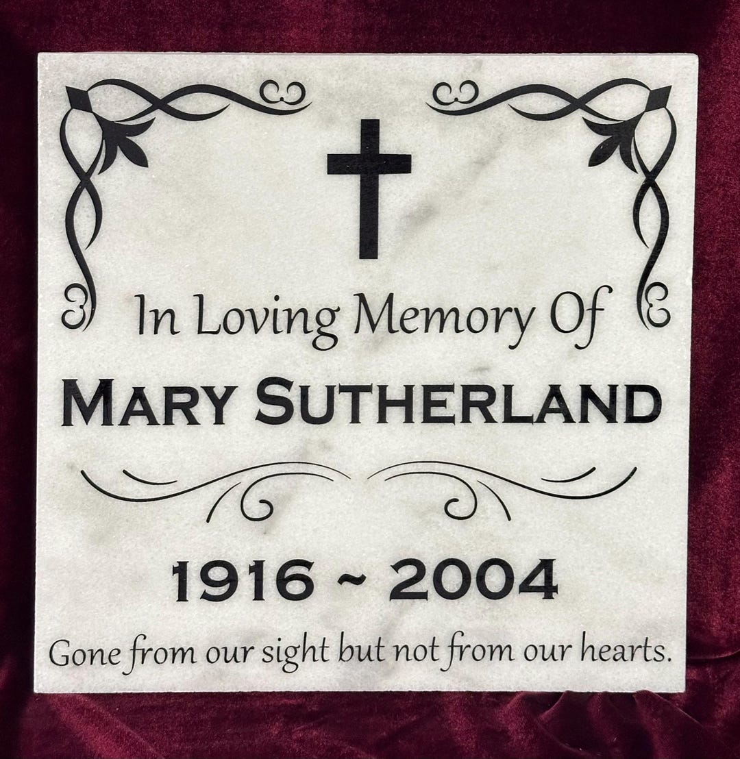 Loving Memorial Plaque Custom Memorial Art Engraved Memorials Memorial ...