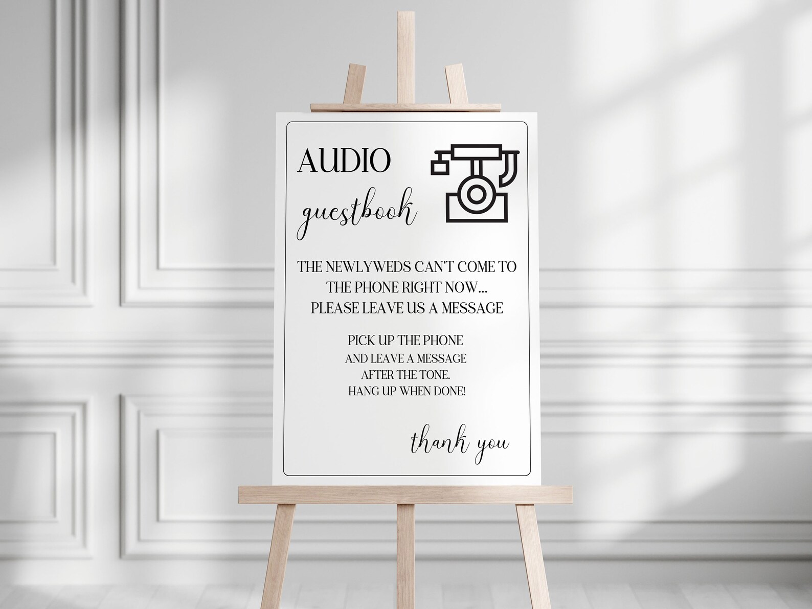Audio Guestbook Sign Editable Template Audio Guest Book Leave A Message ...