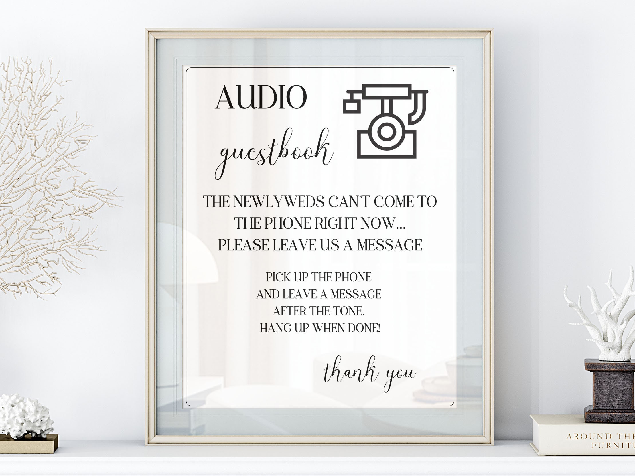 Audio Guestbook Sign Editable Template Audio Guest Book Leave A Message ...