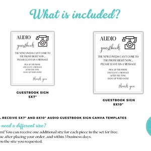 Audio Guestbook Sign Editable Template Audio Guest Book Leave A Message ...