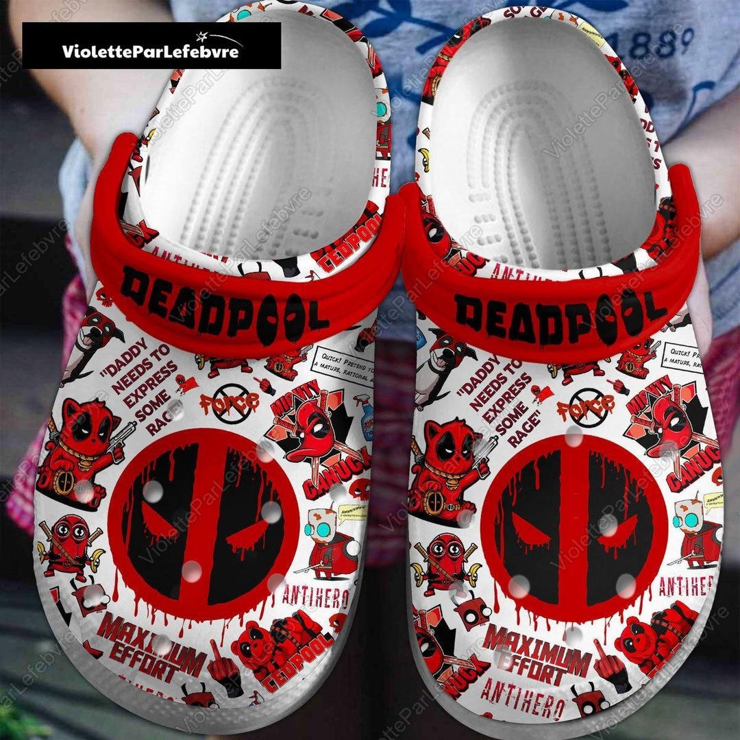 Deadpool Shoes, Superhero Deadpool Sandals, Deadpool Men Shoes, Marvel ...
