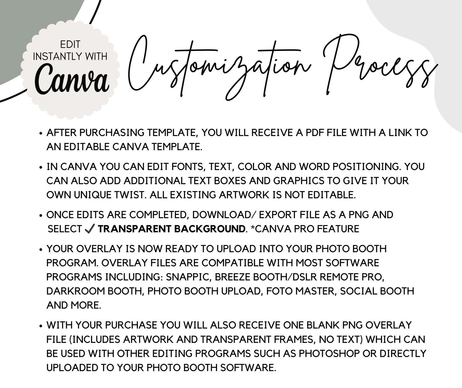 Minimalist Photo Booth Template Modern Wedding Simple Design Graduation ...