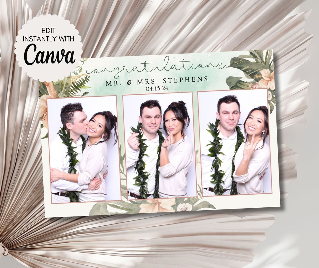 Photo Booth Template Wedding Photobooth Graduation Layout Birthday ...