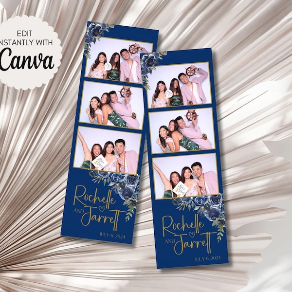 Navy Blue Photobooth Overlay - Etsy