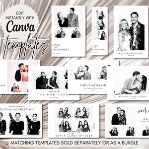 Minimalist Photo Booth Template Modern Wedding Simple Design Graduation ...