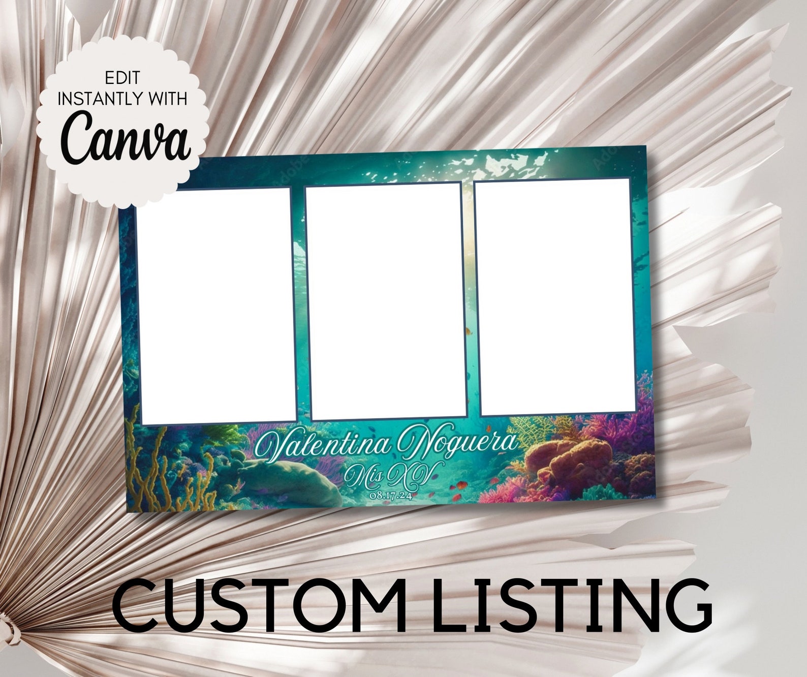 CUSTOM LISTING Photo Booth Design Photobooth Overlay Editable Template ...