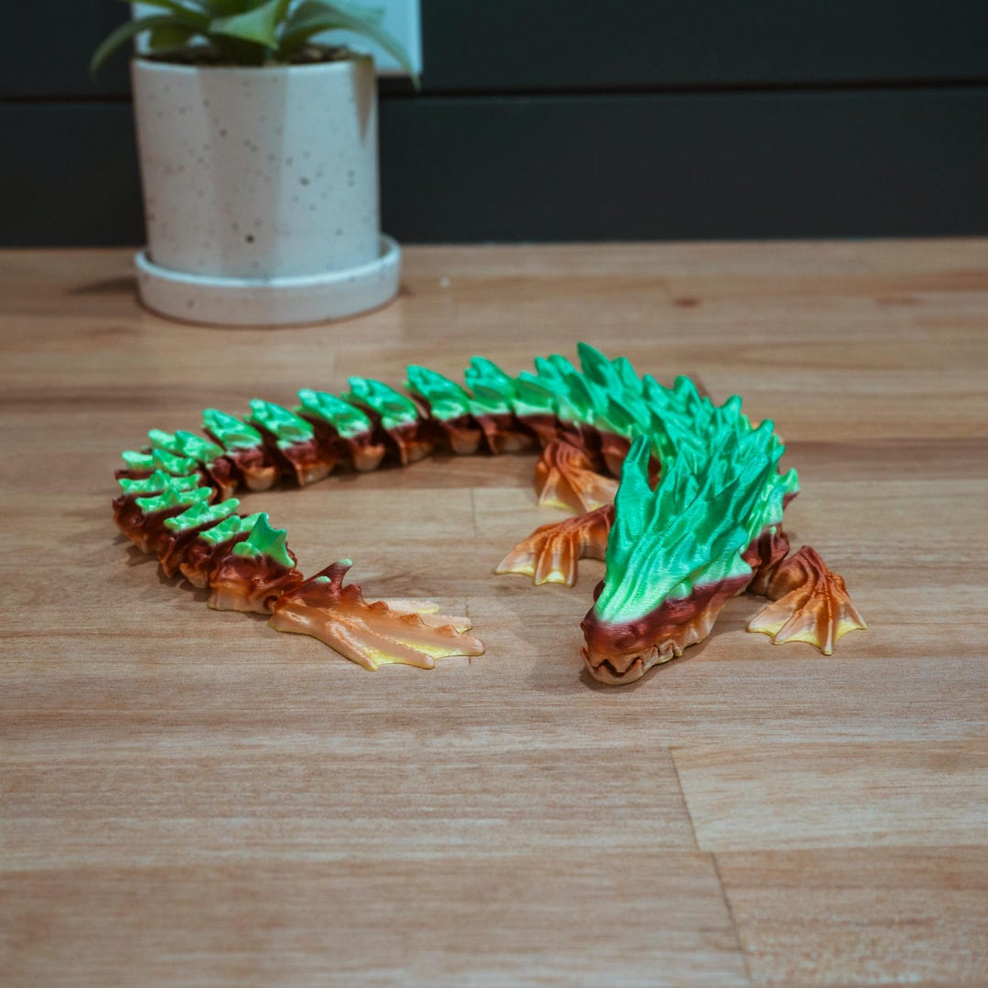Articulated Leafy Dragon – 3D Printed Poseable Fantasy Creature - Etsy