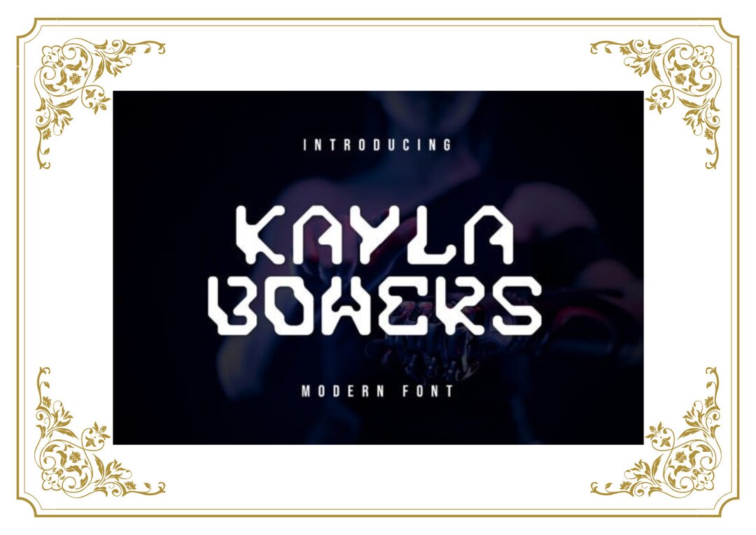 Kayla Bowers Font Display Font, Canva Font, Procreate Font, Handwritten ...