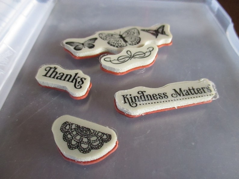 Kindness Matters Stamp Set Set of 5 Rubber Stamps Stampin - Etsy