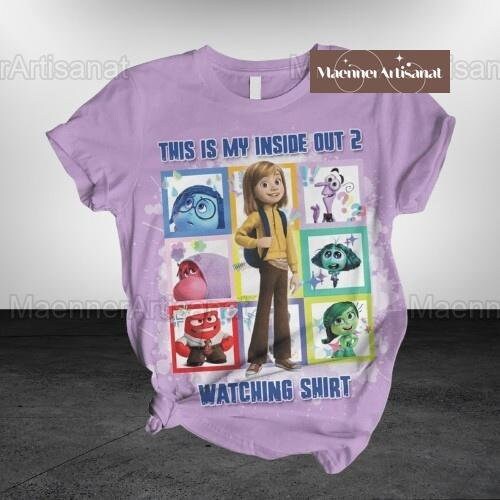 Disney Inside Out 2 This is My Watching Shirt Pajamas Set, Disney ...
