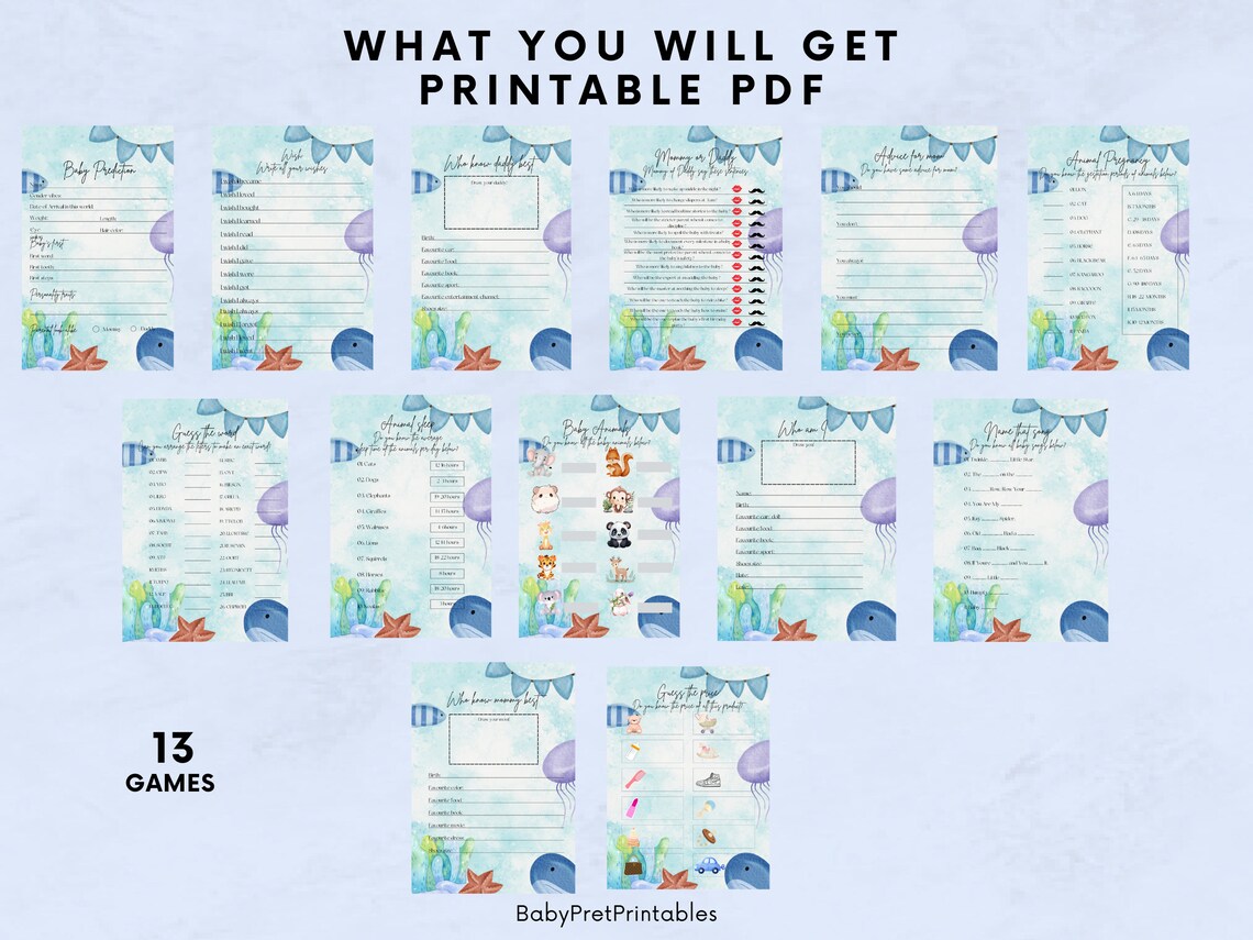 Under the Sea Delights: Baby Shower Games With an Ocean Theme! | Baby ...