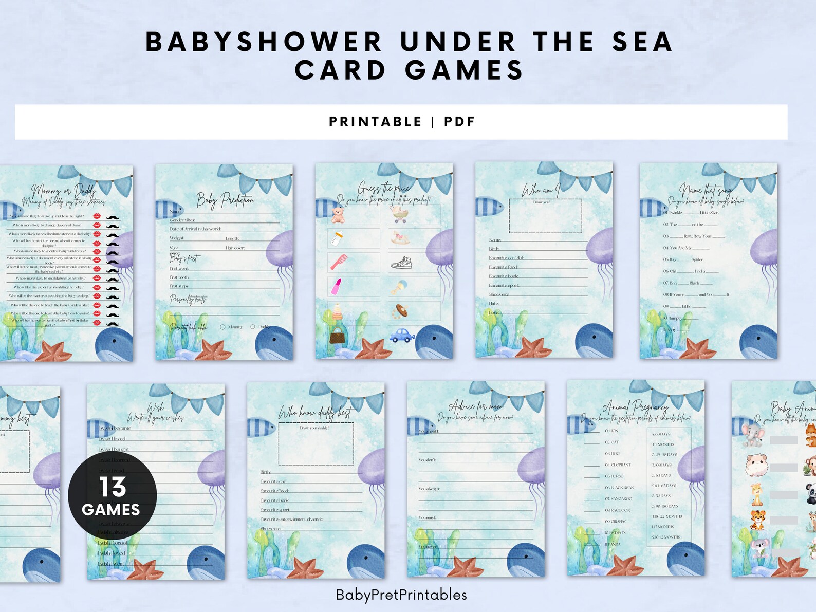 Under the Sea Delights: Baby Shower Games With an Ocean Theme! | Baby ...