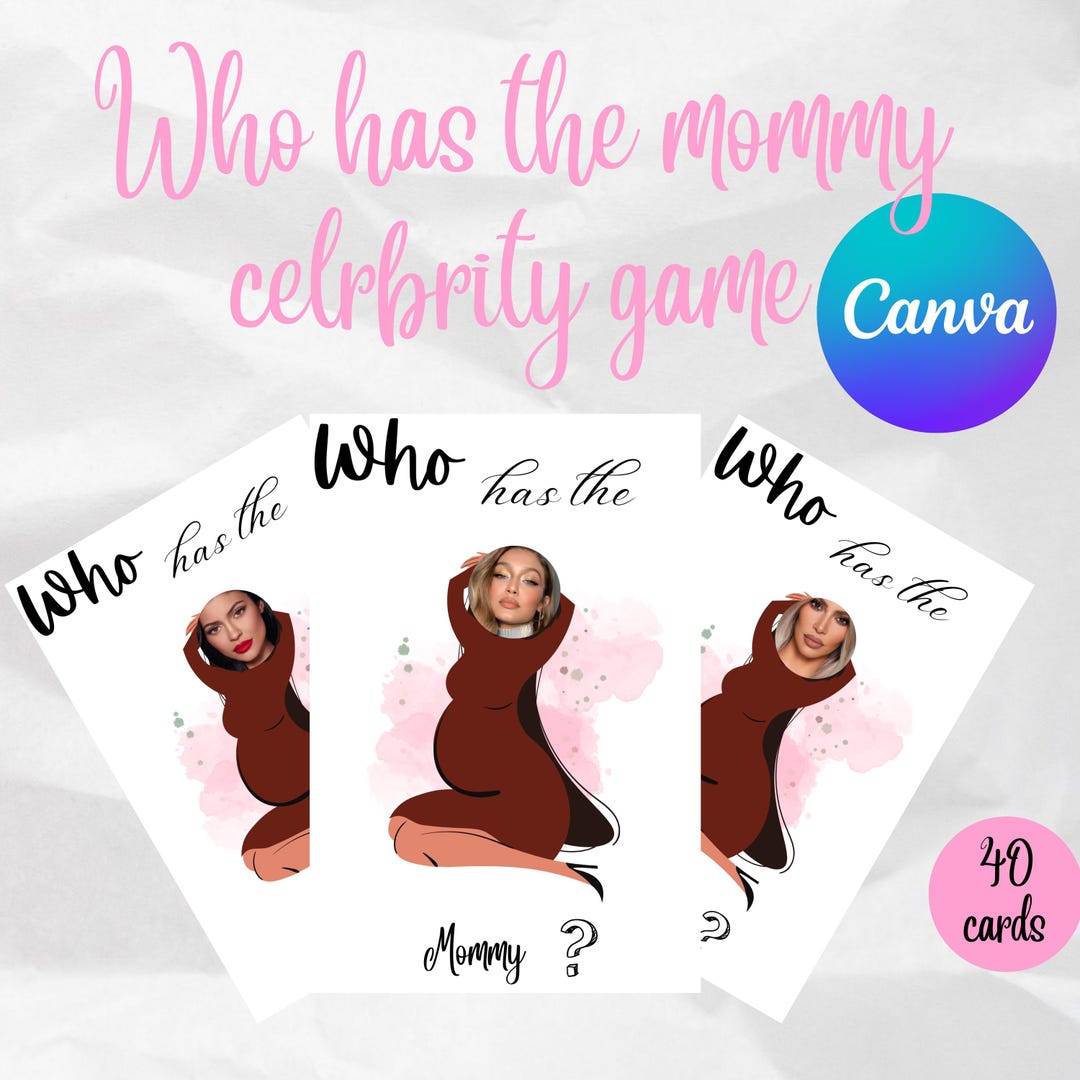 Editable Who Has the Mommy Game Template DIY Baby Shower Fun Scratch ...