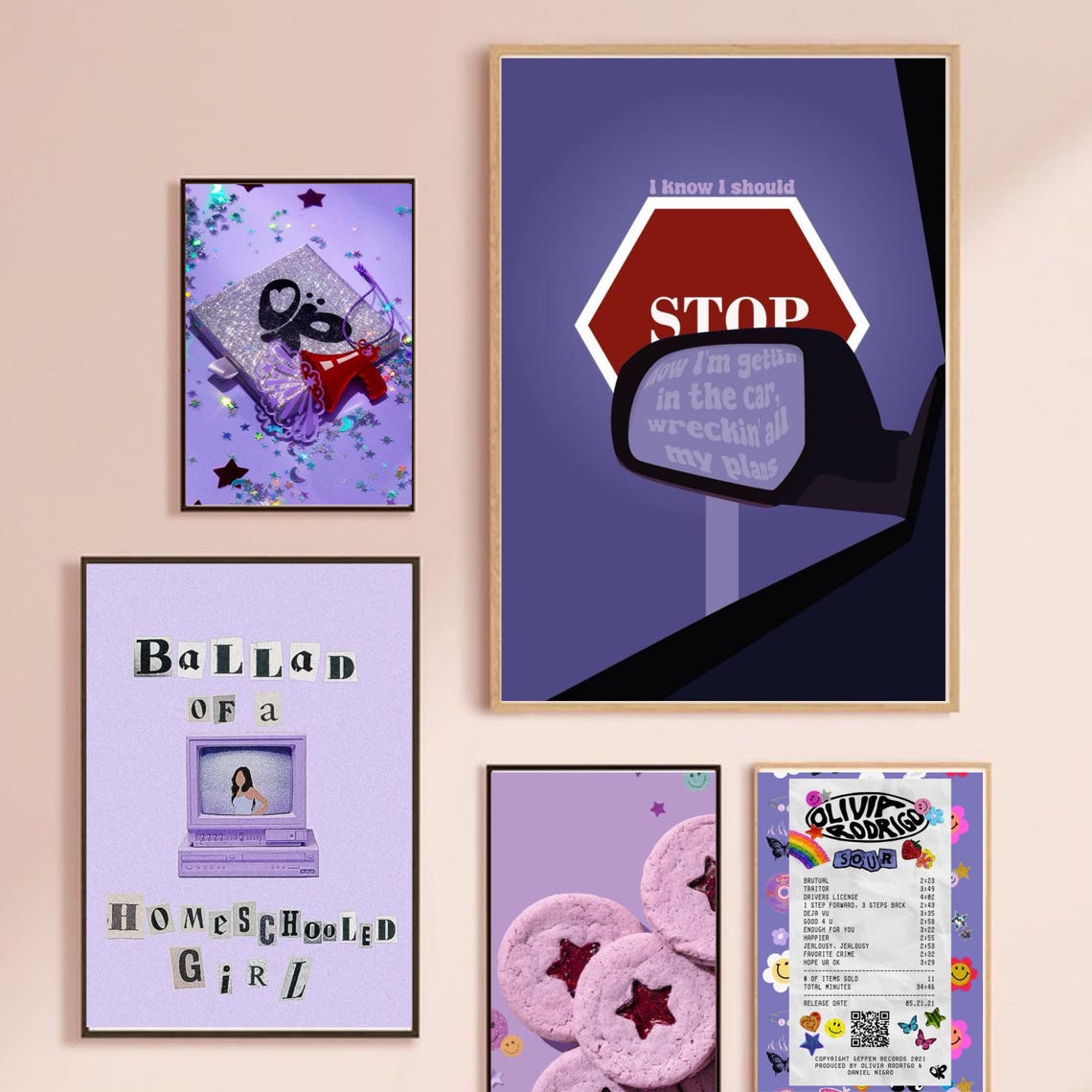 Olivia Rodrigo GUTS Album Poster Bundle | Set of 5 Olivia Rodrigo Wall ...