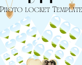 Locket Photo Template,locket Size Photos, Oval Locket Template , Heart ...