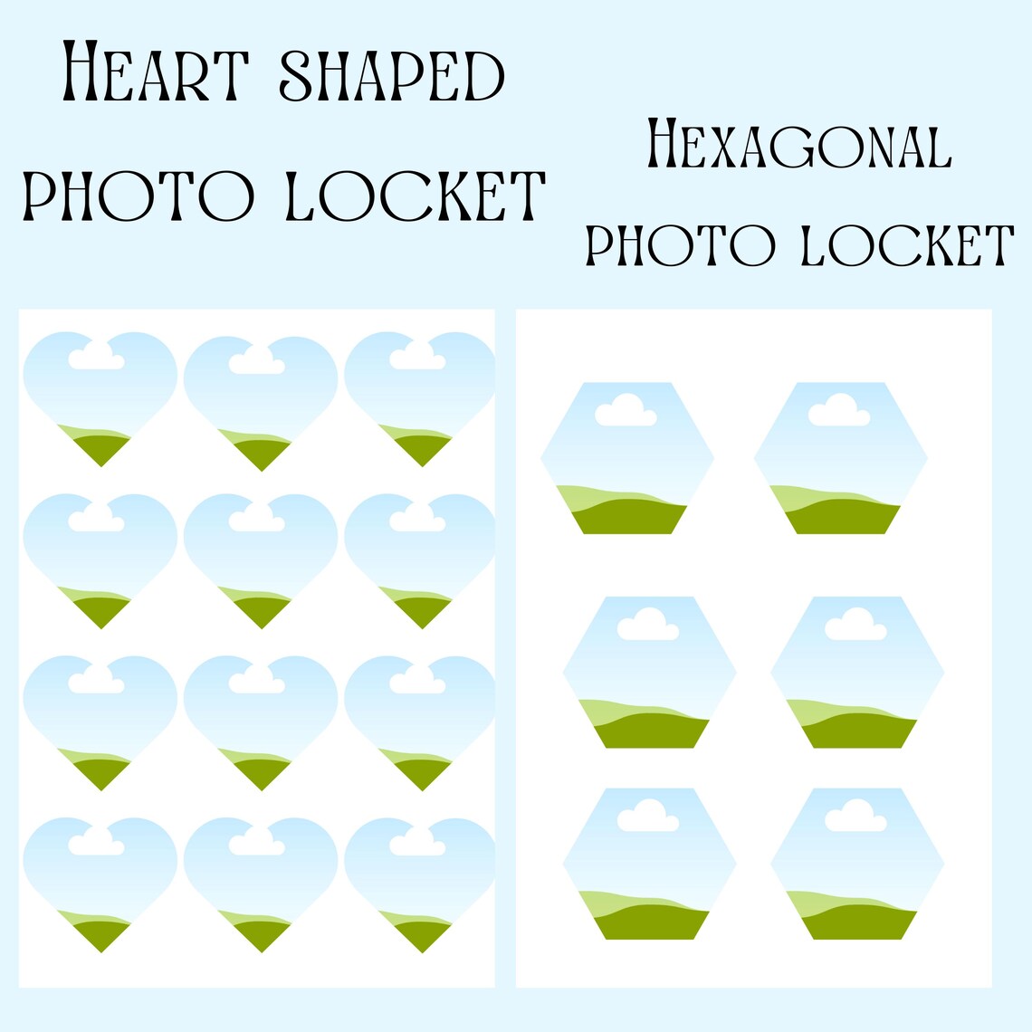 Locket Photo Template,locket Size Photos, Oval Locket Template , Heart ...