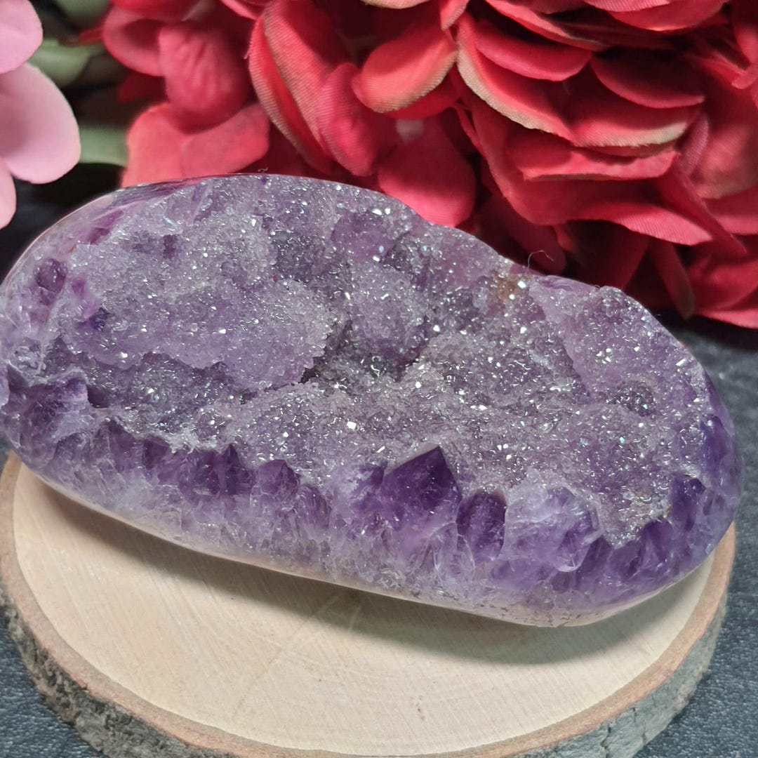 ESP Grade Rainbow Amethyst Piece in Sugar Coating Purple Color, Home ...