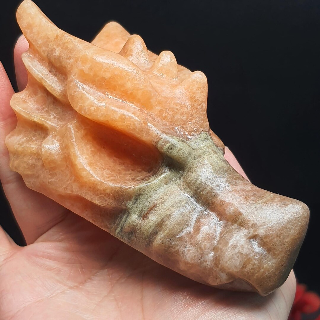 Sunstone Dragon Head, Relationship Gift, Birthday Gift, Anniversary ...
