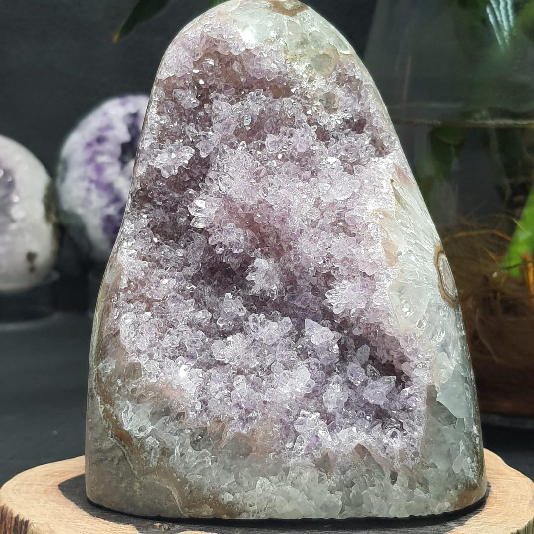 Uruguay Amethyst Decor Rarely Piece ESP Grade and Wooden Base Included ...