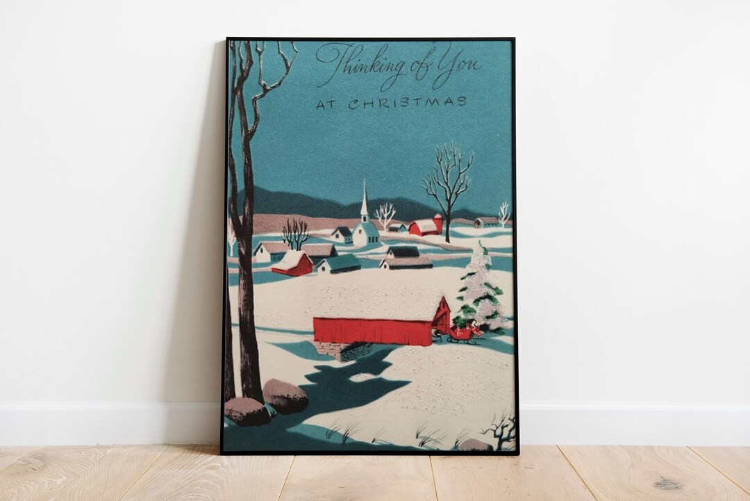 Christmas Printable Gallery Wall Art, Christmas Poster, Retro Xmas Art ...