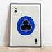 Playing Card Print Trendy Wall Art - Retro Bar Cart Decor Preppy Poster ...