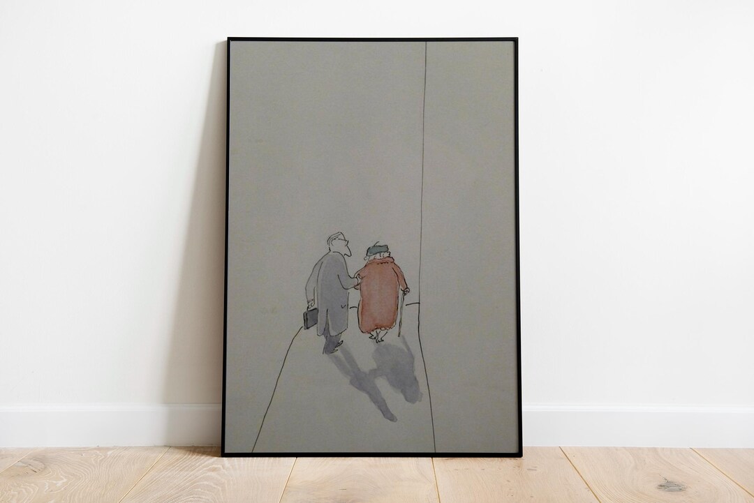 Personalized Old Couple Poster, Old Husband and Wife Wall Art, When We ...