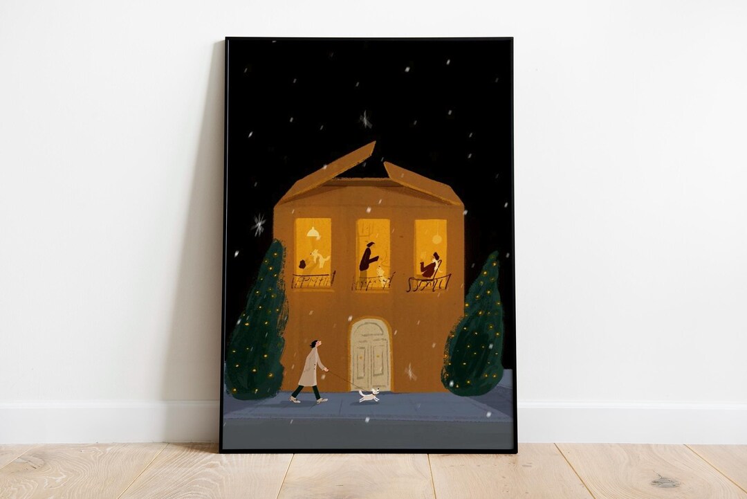 People at Home Poster, Human Life Print, People Walking Poster ...