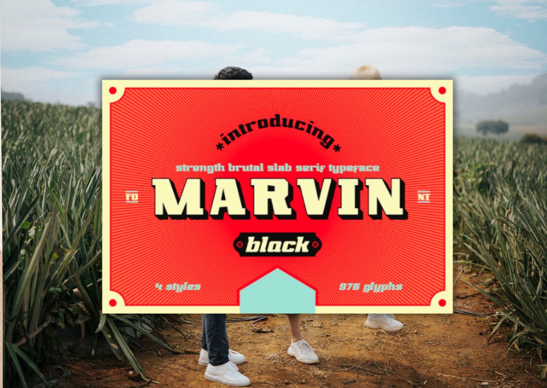 Marvin Black Bold Font Retro Font, Serif Font, Swash Font, Fonts for ...