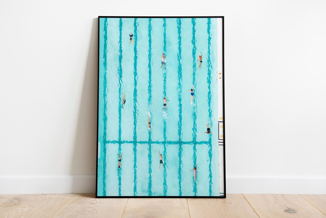 Retro Swimming Poster, Swimming Pool Wall Art, Swimming Pool Print ...
