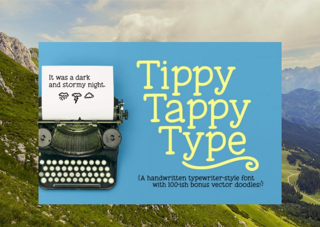 Tippy Tappy Typing Font Duo Handwritten Sans Serif Font, Modern Sans ...