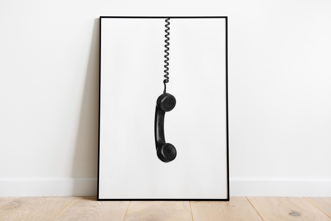 Landline Phone Poster Print, Phone Poster, Retro Minimalism Poster ...