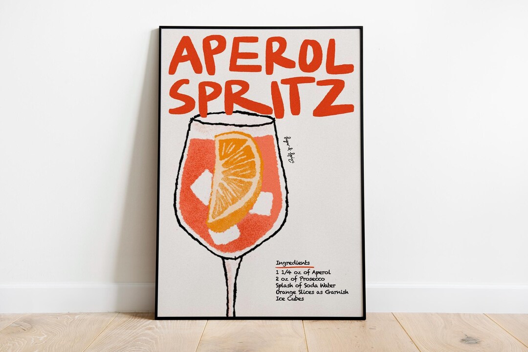 Aperol Spritz Poster, Aperol Spritz Decor, Aperol Spritz Poster, Retro ...