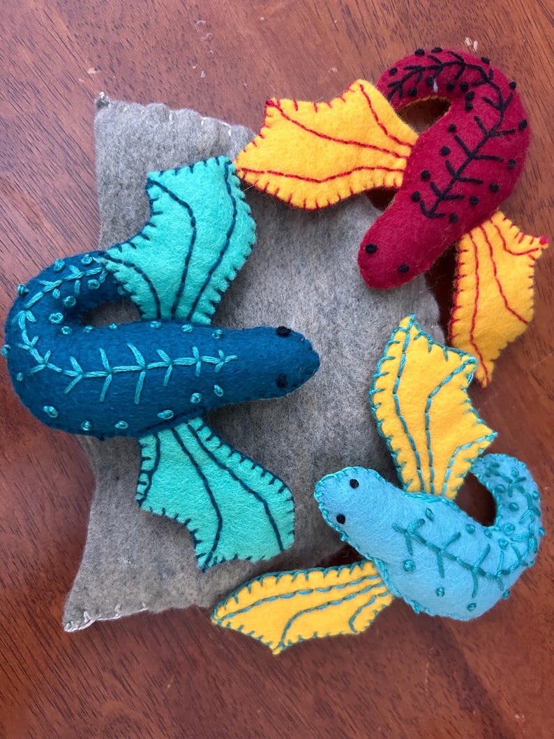 Wings of Fire Inspired Felt Dragon Set - Etsy