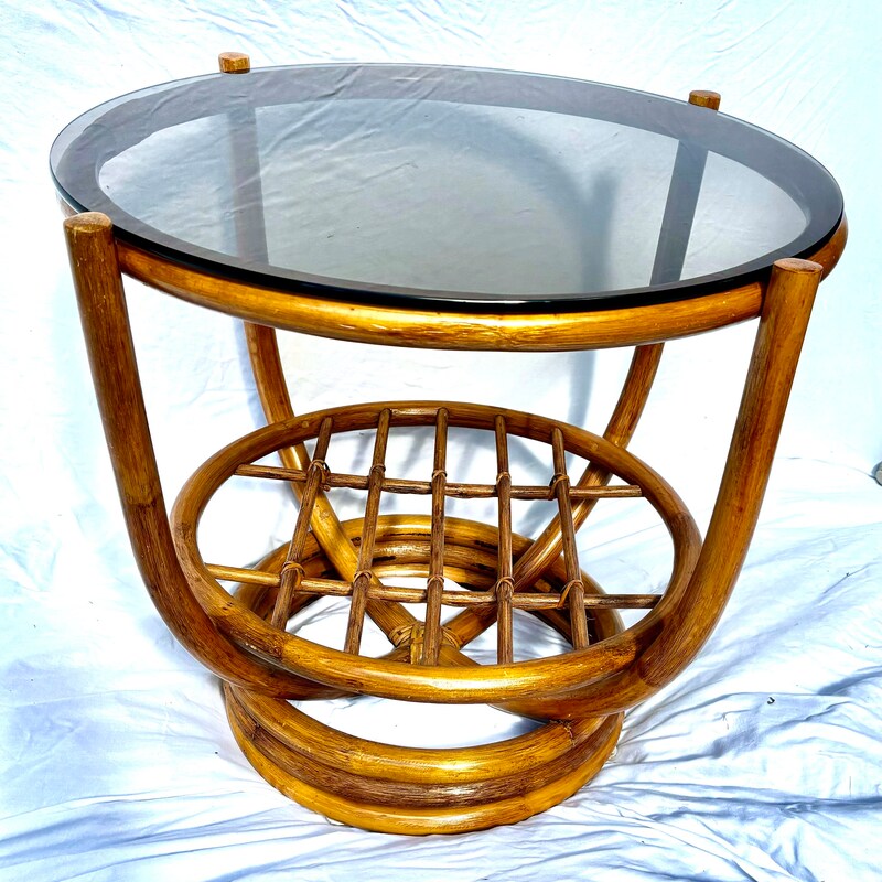 Rattan Side Table - Etsy