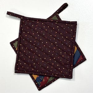 Quilted Scrappy Strip Pot Holders Rustic, Primitive And/or Farmhouse ...