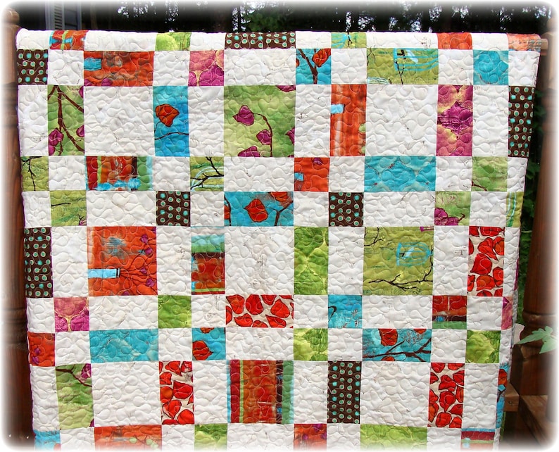 PDF Quilt Pattern Scatter Patch Double Snuggle Lap Quilt for Two ...