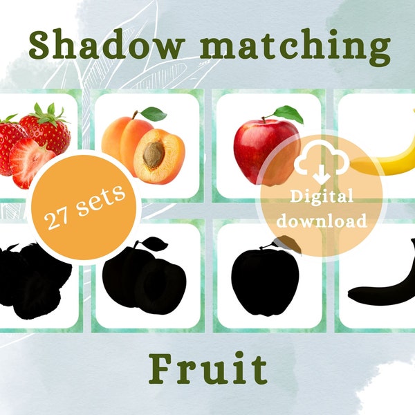Fruit Matching Digital - Etsy