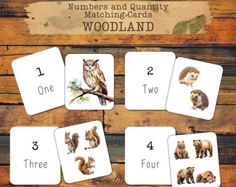 Farm Animals Numbers and Quantity Matching Cards (1-10) | Educational ...