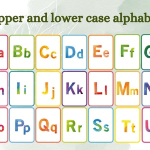 Upper and Lower Case Alphabet Flashcards Toddler ABC Flashcards ...