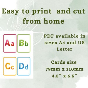 Upper and Lower Case Alphabet Flashcards Toddler ABC Flashcards ...