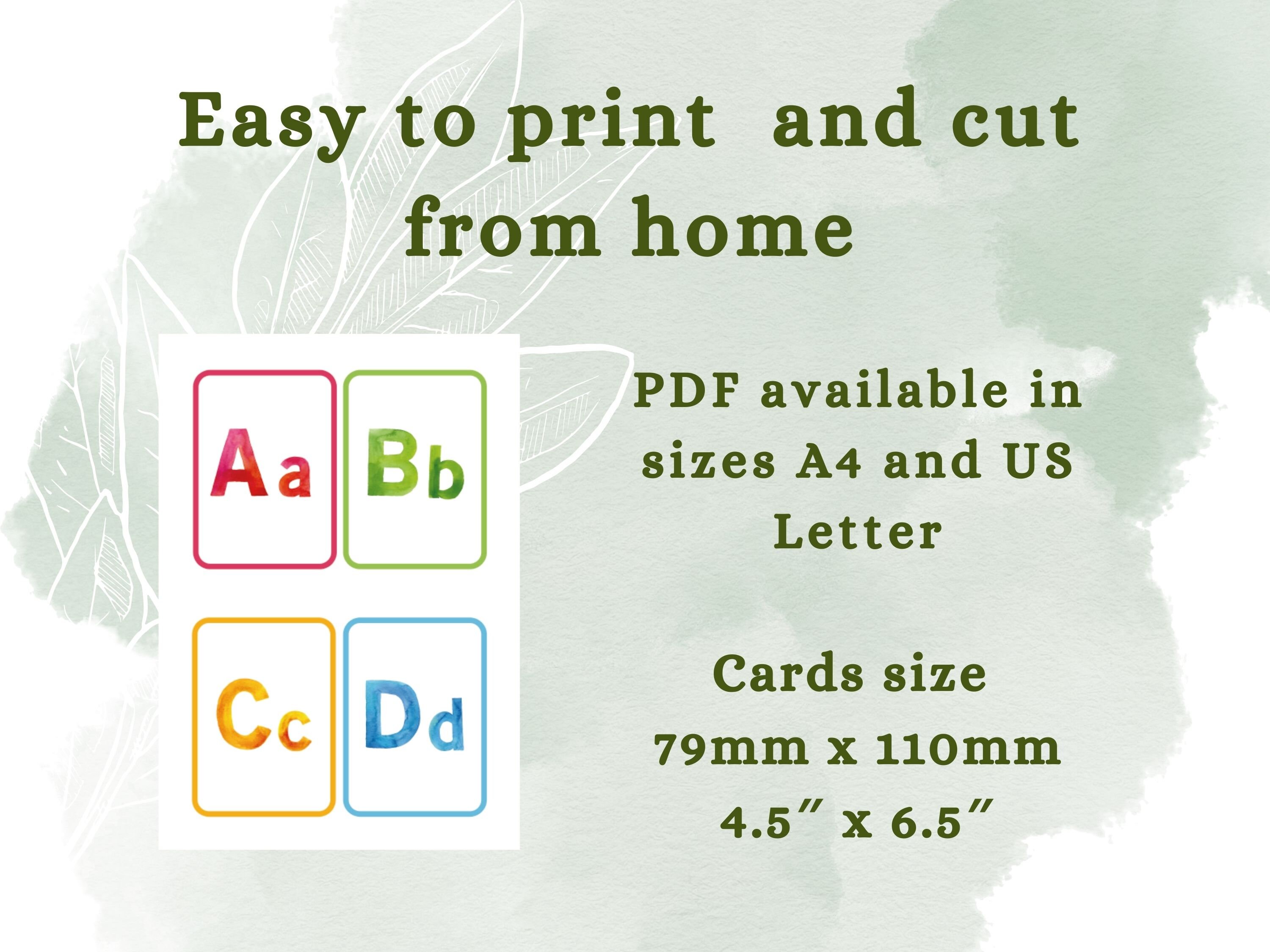 Upper and Lower Case Alphabet Flashcards Toddler ABC Flashcards ...