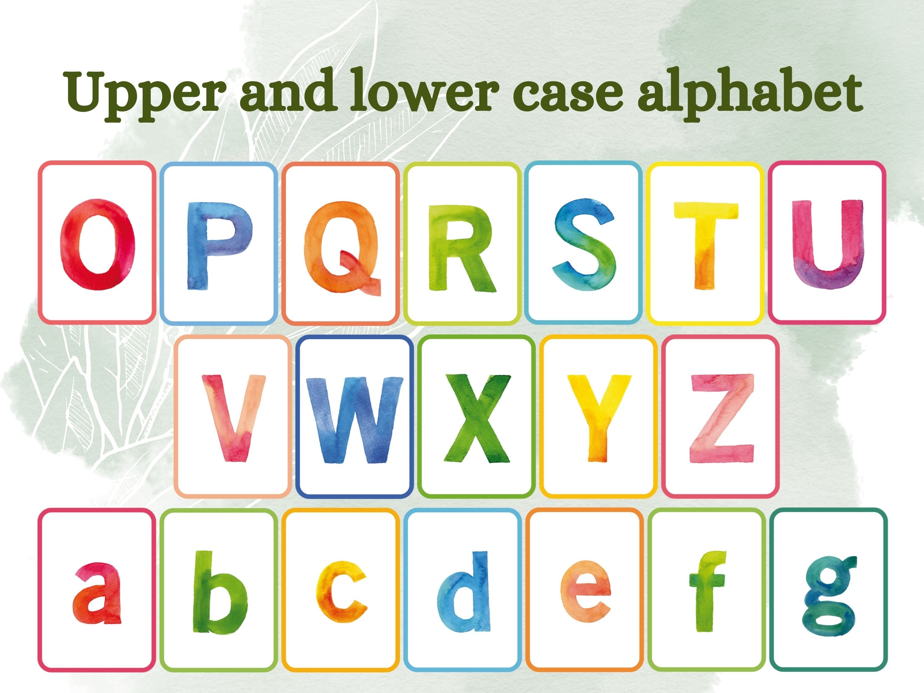 Upper and Lower Case Alphabet Flashcards Toddler ABC Flashcards ...