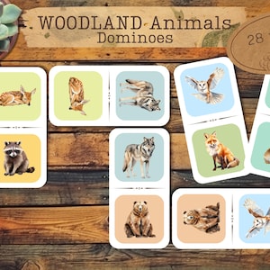 Woodland Animals Dominoes | Printable Dominoes for Toddlers ...