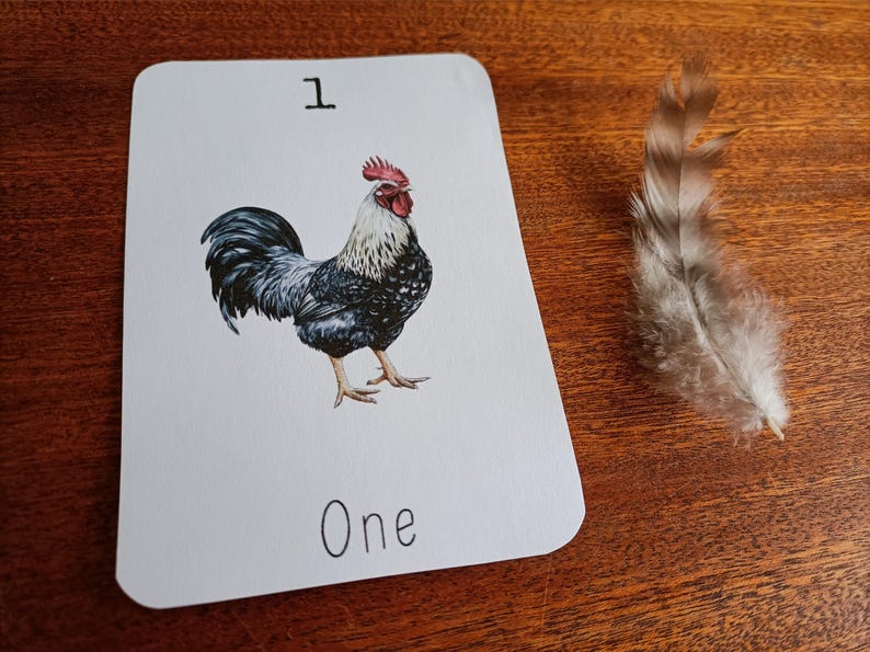 FARM Animals Number Flashcards 1-10 | Toddler Counting Cards ...