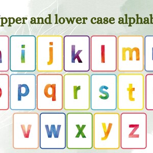 Upper and Lower Case Alphabet Flashcards Toddler ABC Flashcards ...