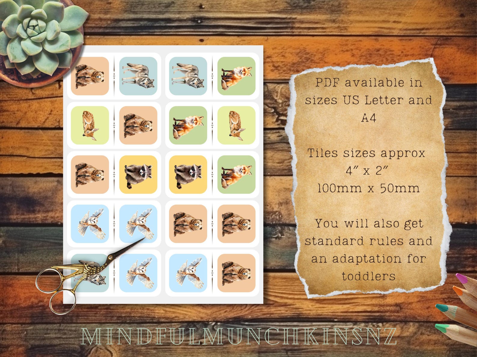 Woodland Animals Dominoes | Printable Dominoes for Toddlers ...