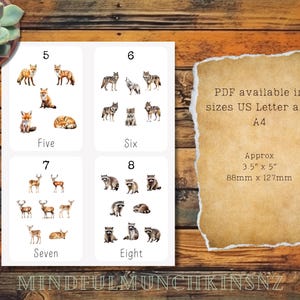 Woodland Number Flashcards 1-10 | Toddler Counting Cards | Preschool ...