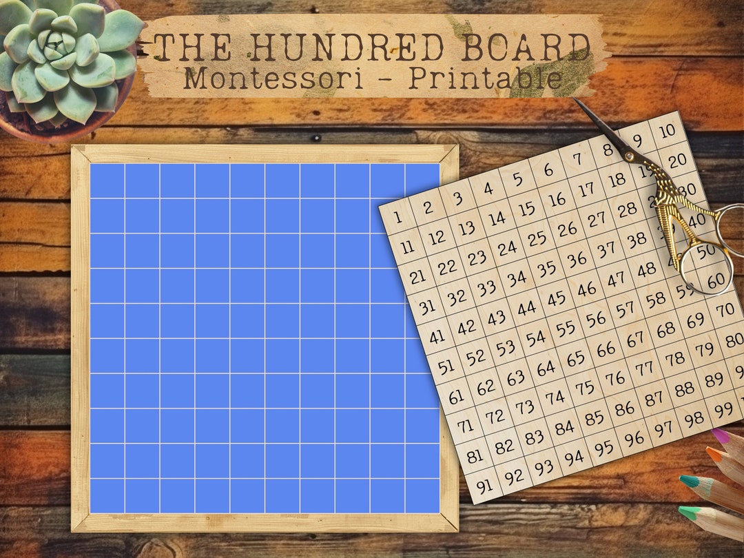 Montessori 100 Board | Montessori Math Activity | Homeschool Education ...